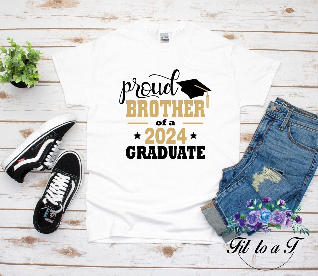 Proud Brother of a Graduate T-shirt, Graduation Shirt, Matching Family ...