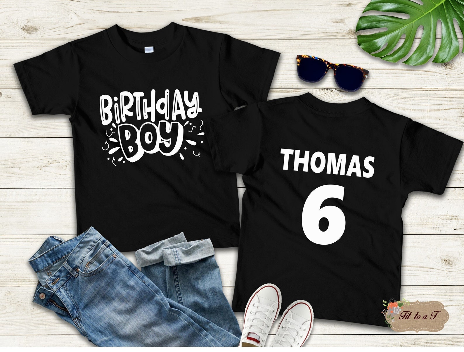 Personalized Birthday Boy Shirt for Kids, Custom Name and Age, Toddler ...