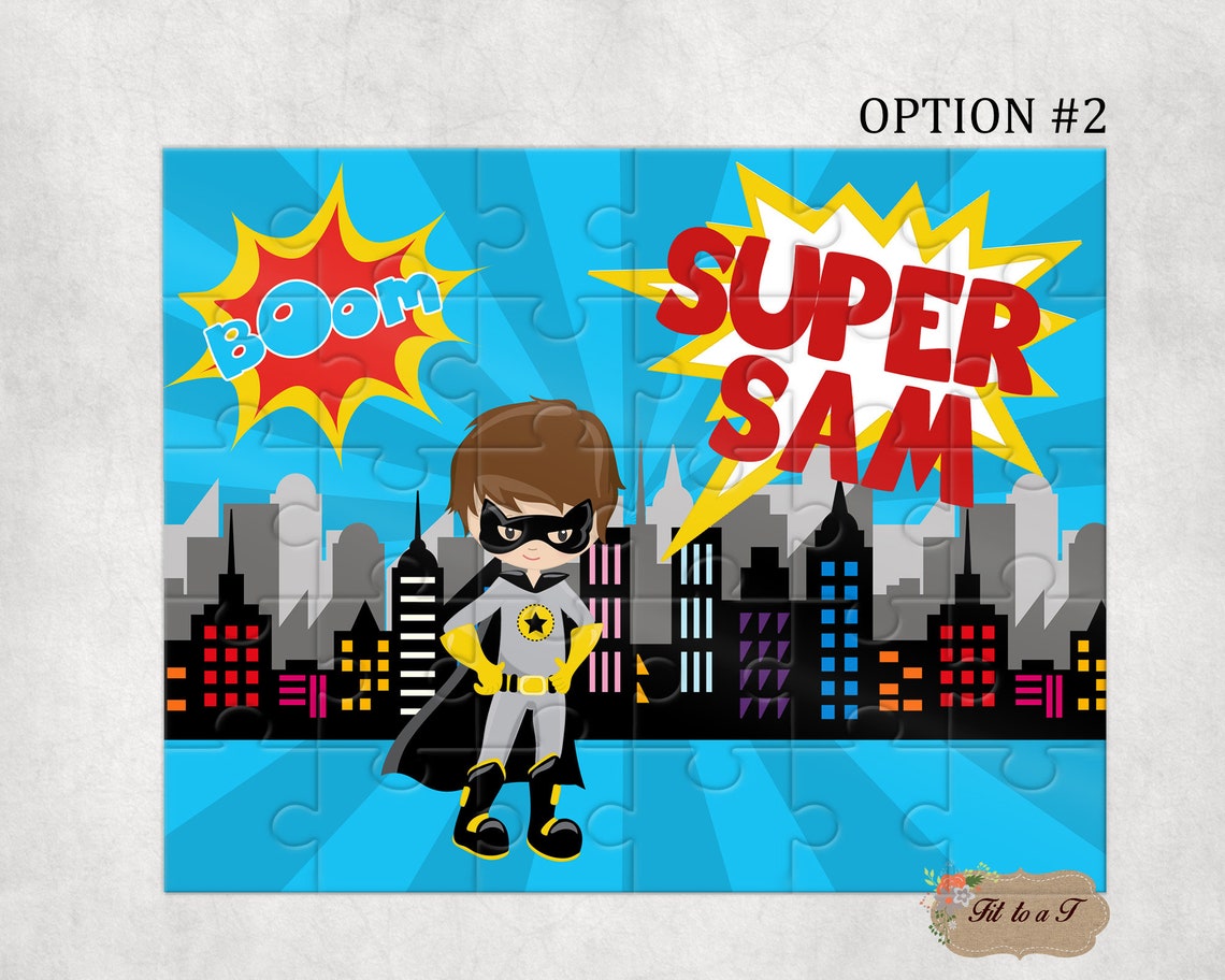 Personalized Superhero Jigsaw Puzzle Personalized Gifts for - Etsy
