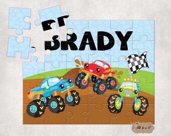 Monster Truck Jigsaw Puzzle - Etsy