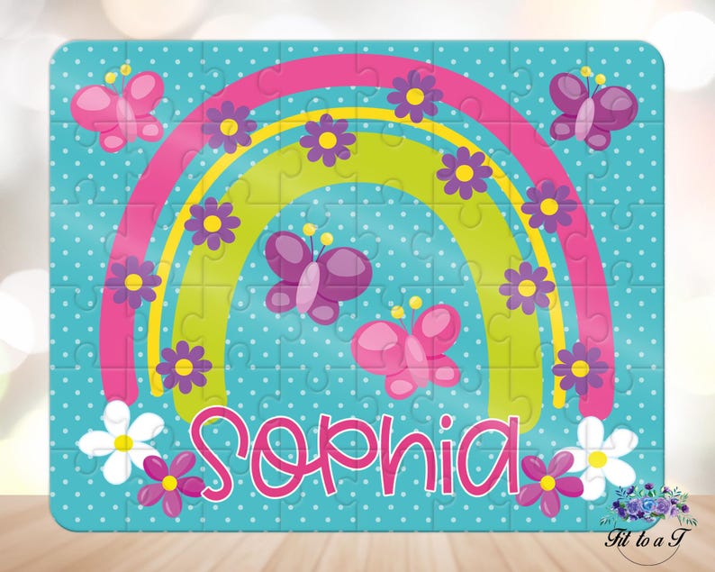 Personalized Rainbow Puzzle, Learning Toys, Custom Name Jigsaw ...