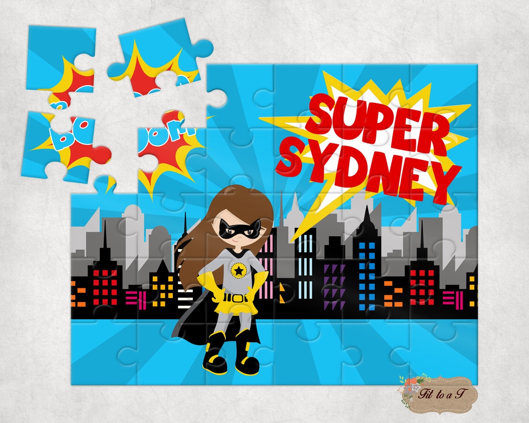 Personalized Superhero Jigsaw Puzzle Personalized Gifts for - Etsy