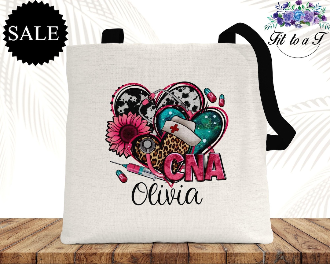 Personalized CNA Tote Bag, Certified Nursing Assistant Gift, Travel Bag ...