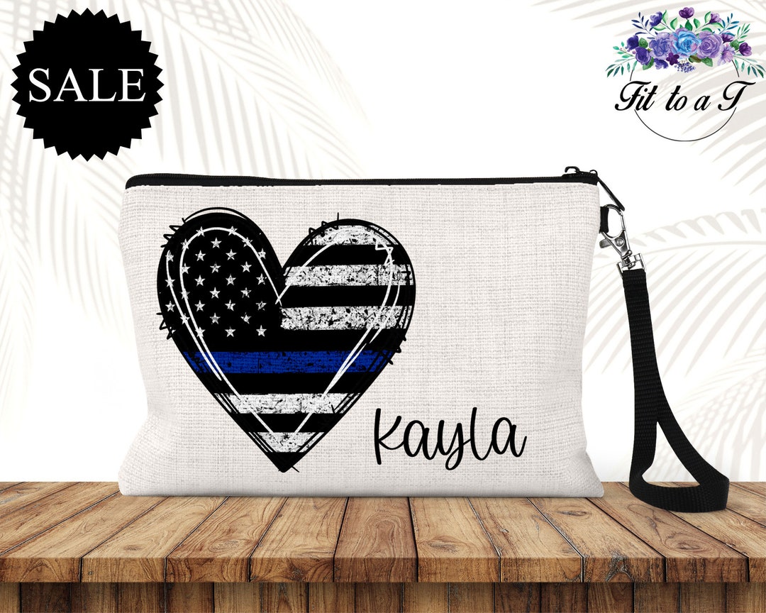 Personalized Police Officer Cosmetic Bag, Makeup Bag, Travel Pouch ...