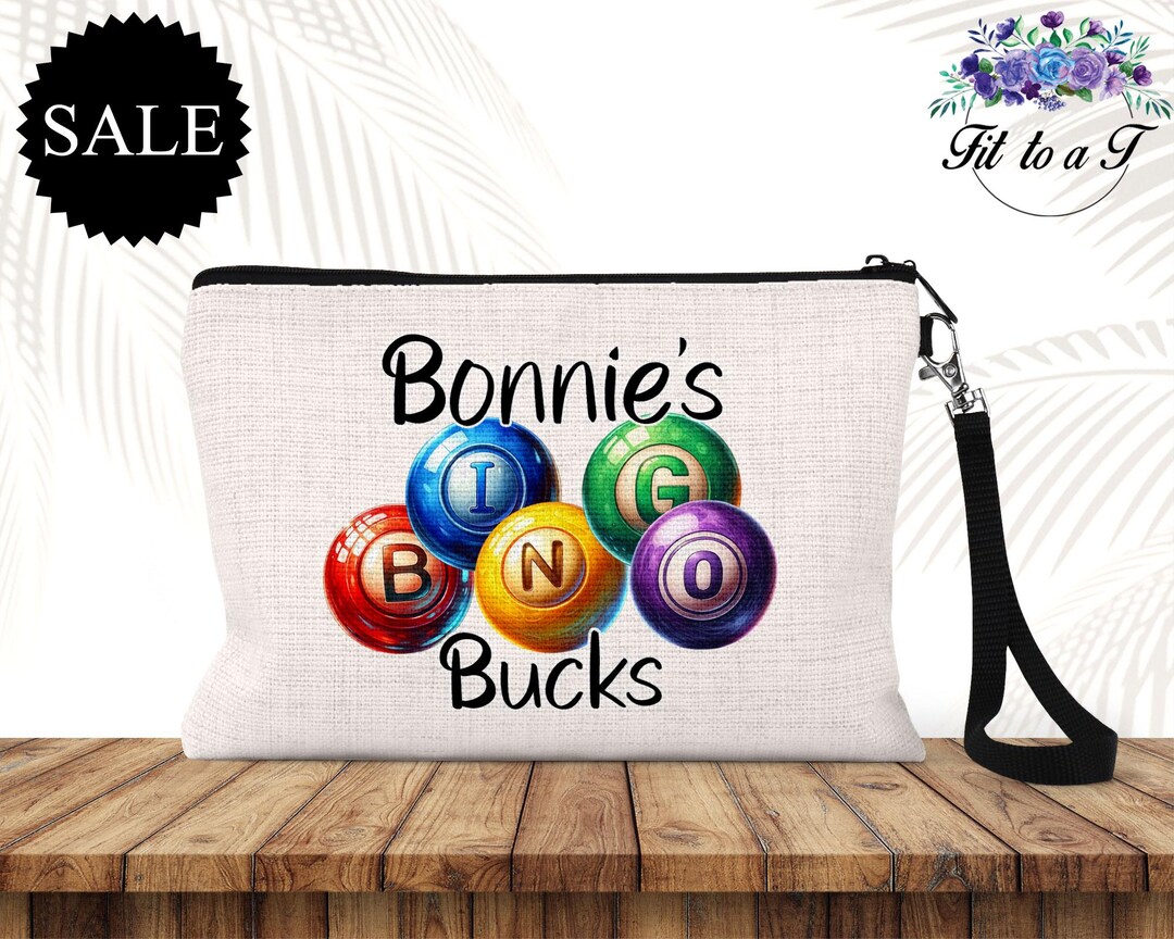 Personalized Bingo Bag, Zipper Pouch, Travel Pouch, Gifts for Mom, Coin ...