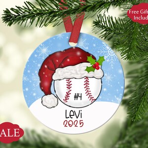 Personalized Baseball Christmas Ornament, Sports Ornament, Baseball ...