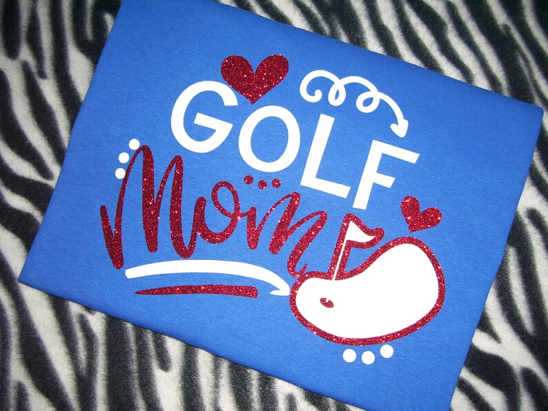 Golf Mom T-shirt Golf Shirt Golf Tees Glitter Golf Mom | Etsy