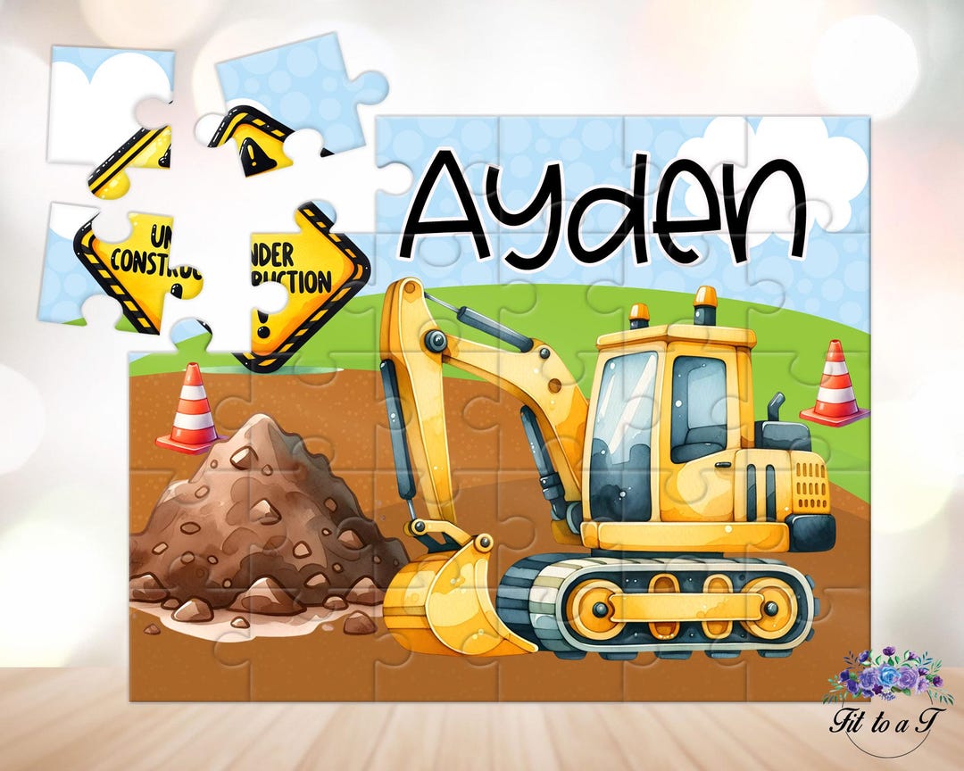 Personalized Construction Jigsaw Puzzle, Learning Toys, Birthday Gifts ...