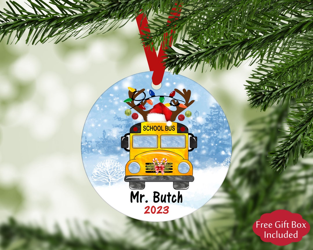 Personalized School Bus Driver Christmas Ornament School Bus - Etsy