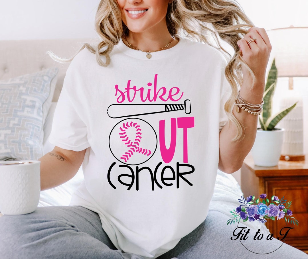 Strike Out Cancer, Breast Cancer Awareness Shirt, Baseball Breast ...