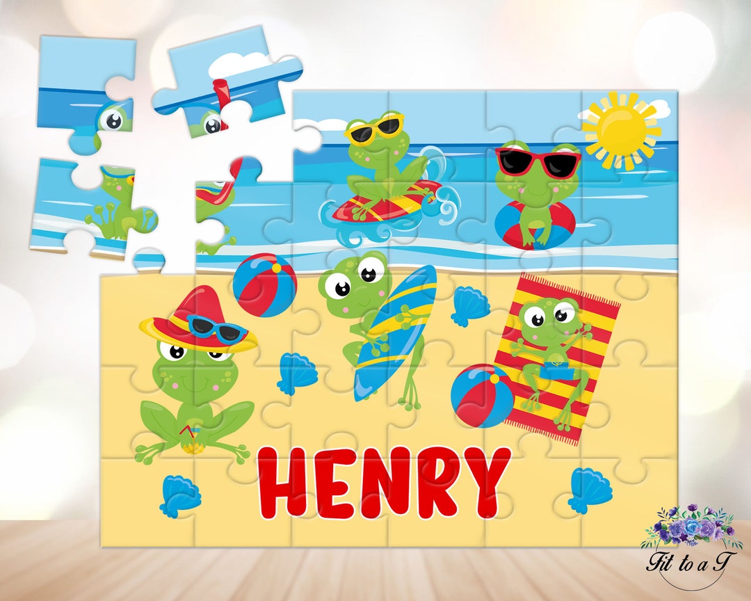 Personalized Frog Jigsaw Puzzle, Educational Toys, Birthday Gift Ideas ...