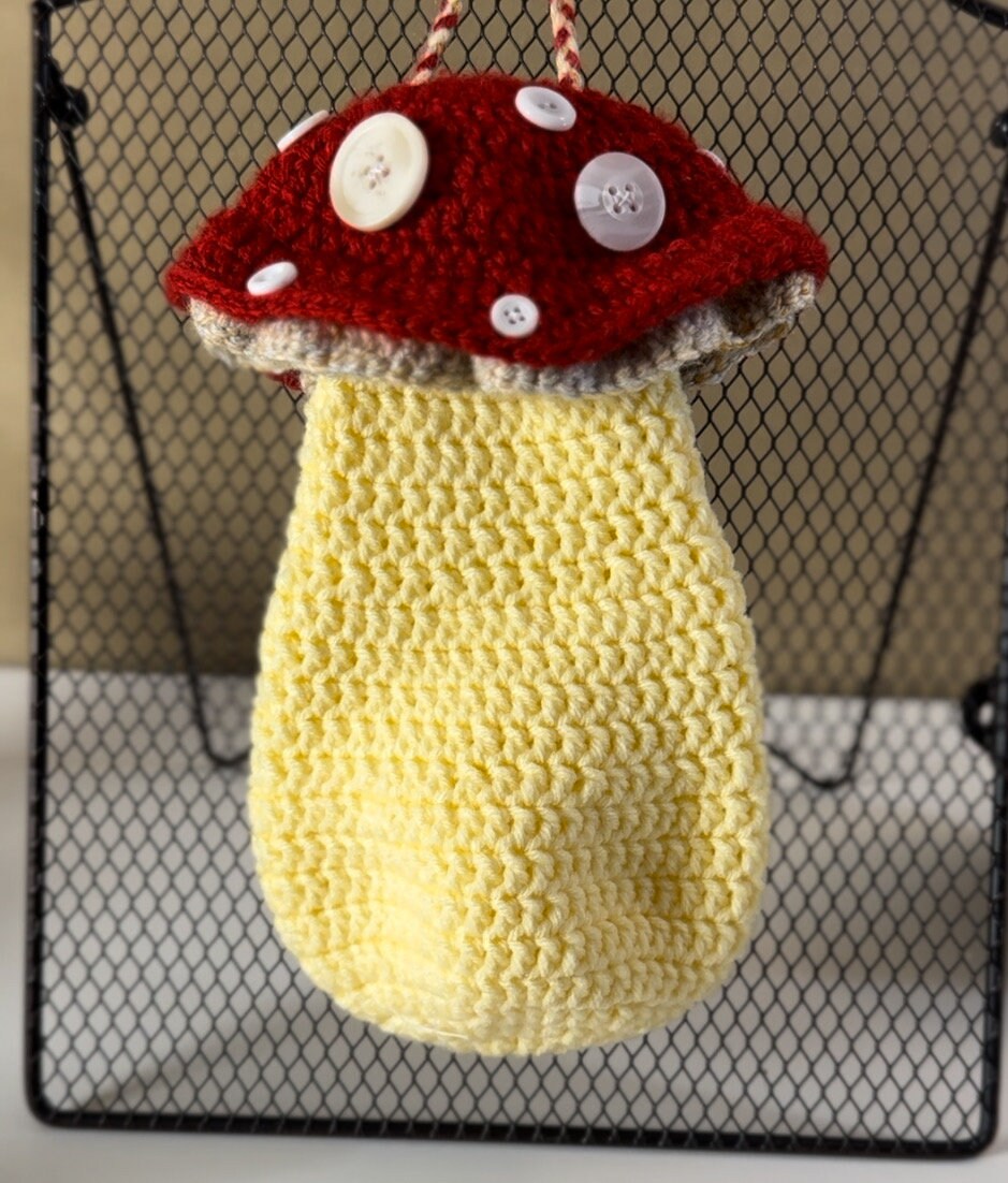 Red Crochet Mushroom Purse - Etsy
