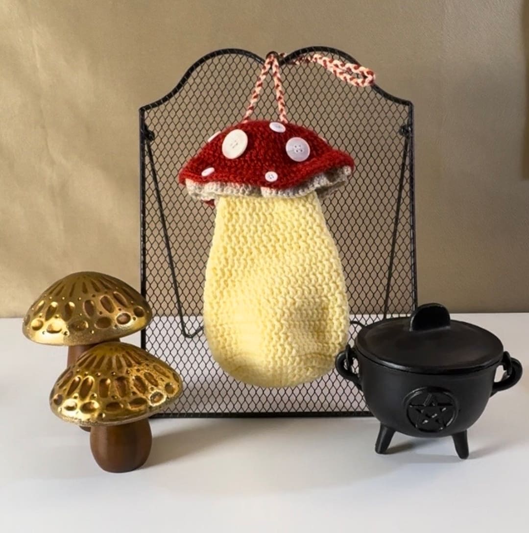 Red Crochet Mushroom Purse - Etsy