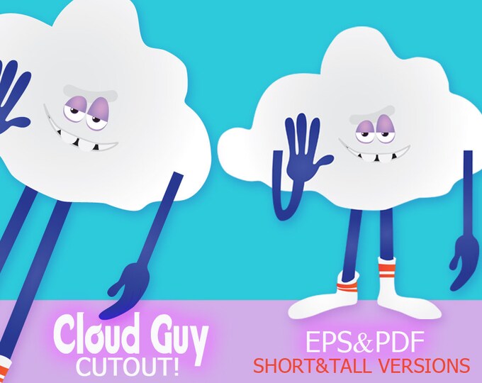 Cloud Guy Cutout Trolls Digital Print Party Decor - Etsy
