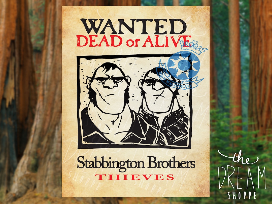Tangled Stabbington Brothers Wanted Dead or Alive Printables • Digital ...