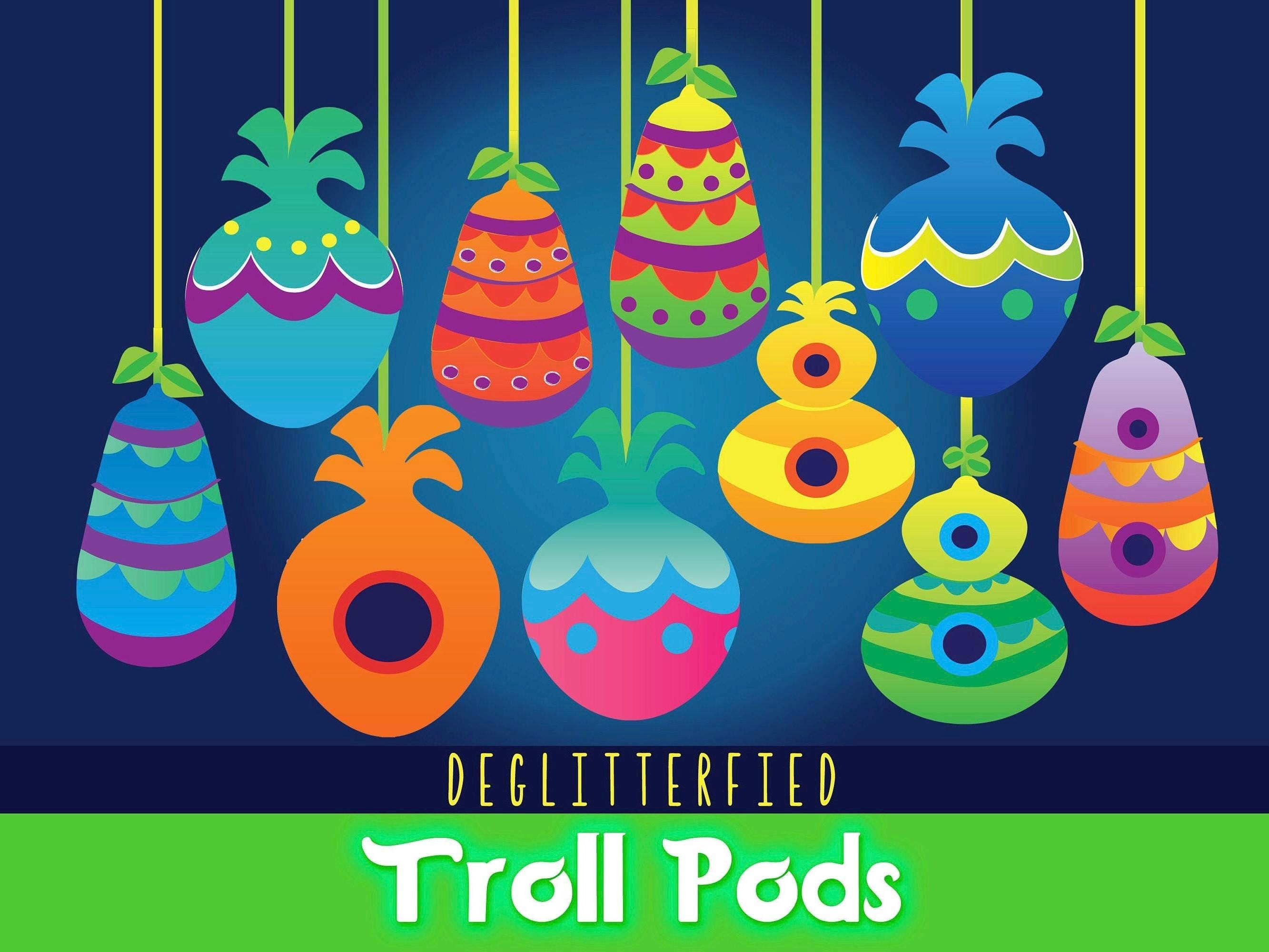 Troll Pods! • Deglitterfied • Digital Print • Trolls Party Decor - Etsy