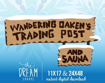 Wandering Oaken Trading Post Wooden Sign - Etsy