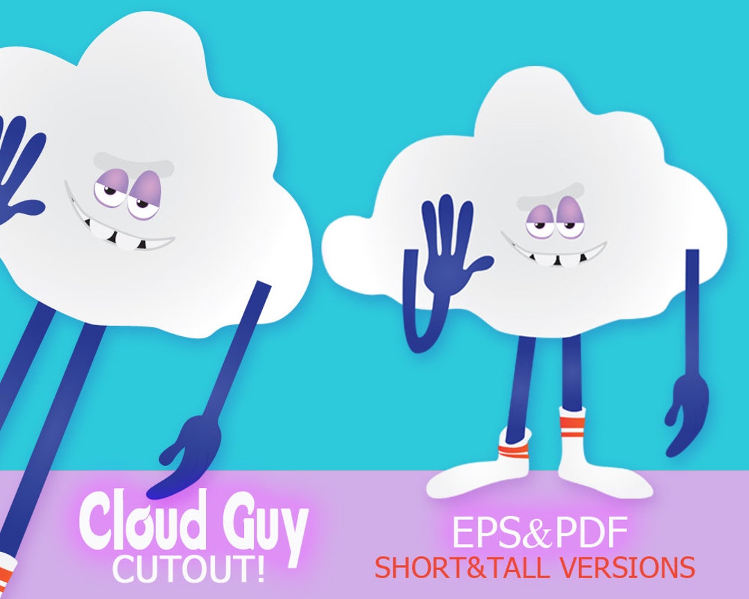 Cloud Guy Cutout Trolls Digital Print Party Decor - Etsy