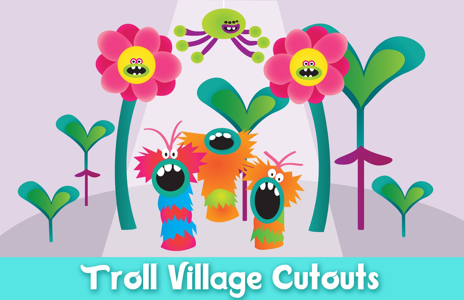 Troll Village Cutouts Digital Prints Trolls Party Decor - Etsy Canada