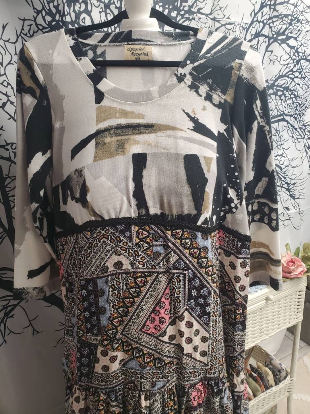 Funky Country Look Abstract and Patches Dress Size Large - Etsy