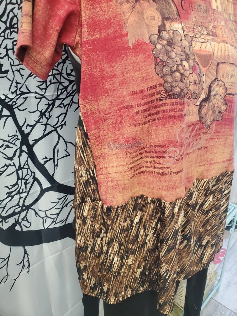 Re-made, Re-designed Upcycled Print Cotton Top See Measurements for ...