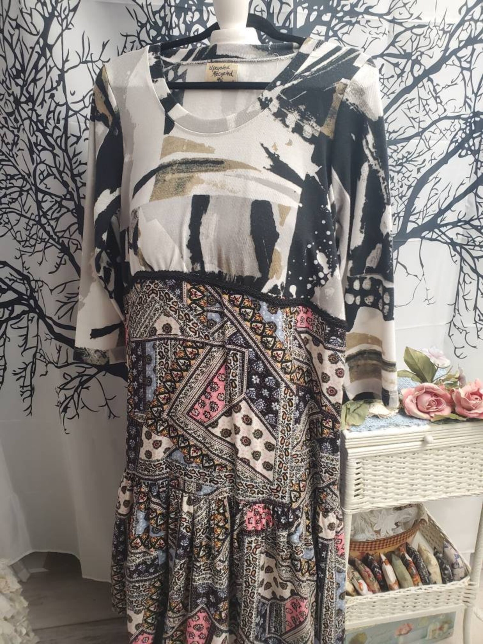 Funky Country Look Abstract and Patches Dress Size Large - Etsy