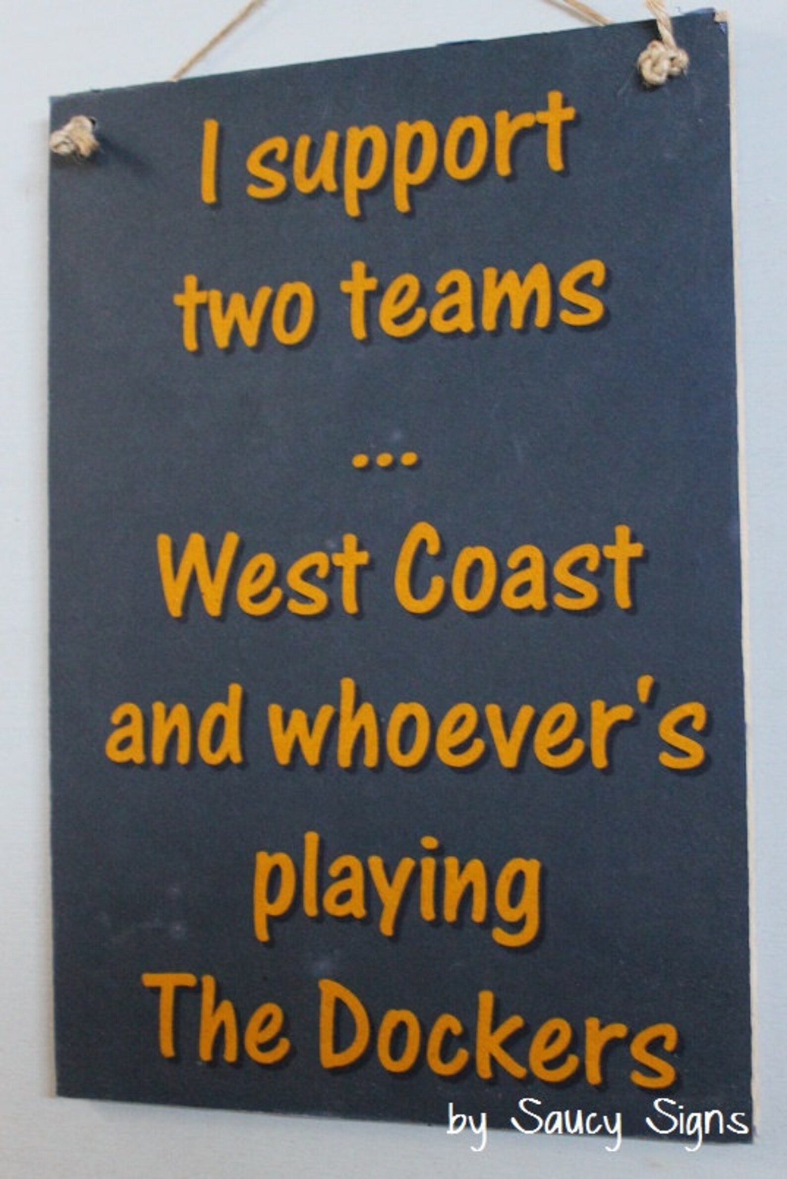 West Coast Eagles Versus Freo Sign Aussie Rules Football - Etsy