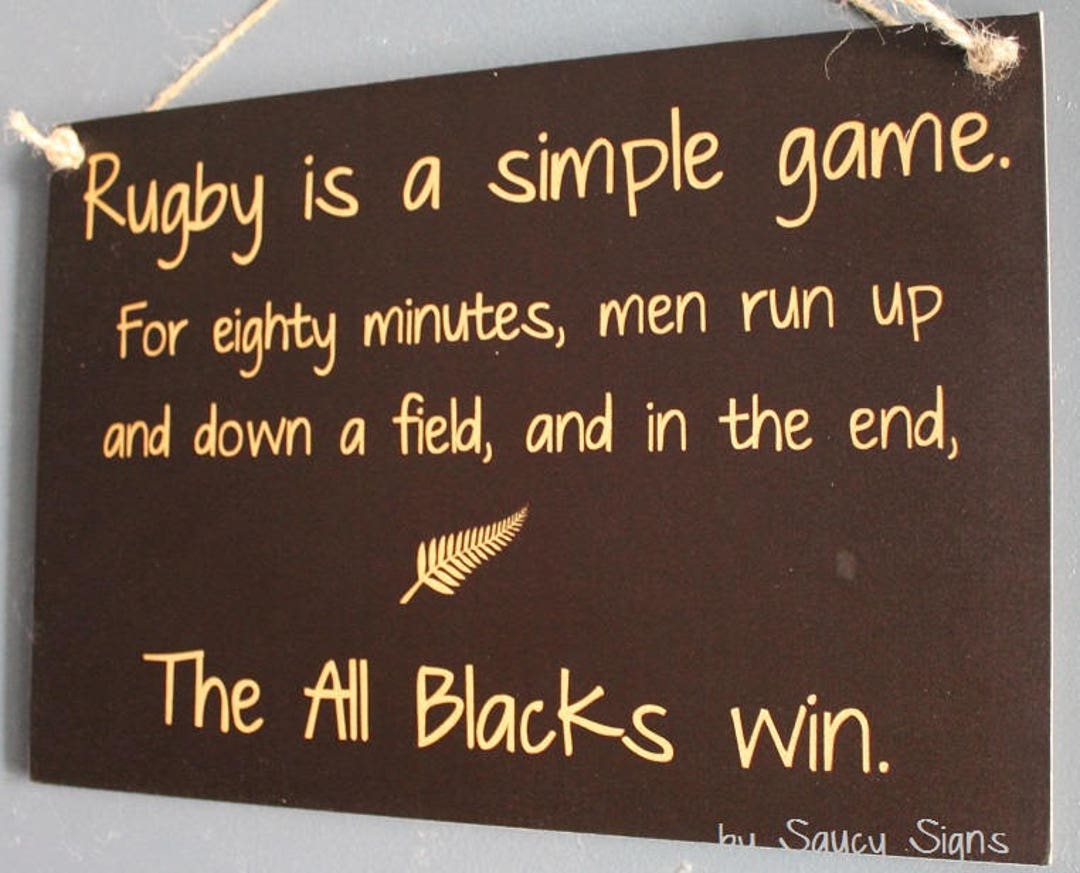 All Blacks Rugby Sign Simple Game New Zealand Rugby Union Kiwi Football ...