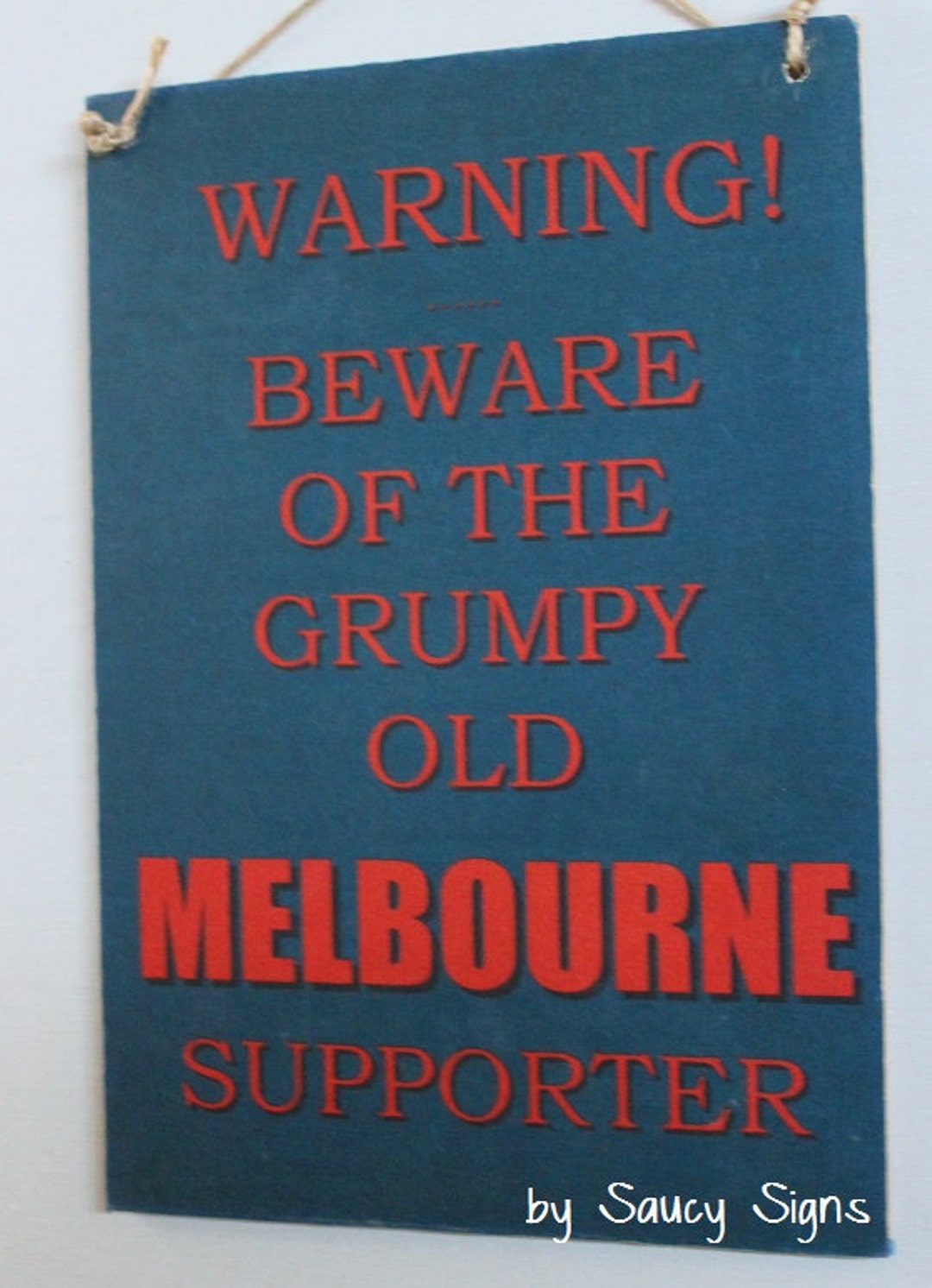 Melbourne Demons Simple Grumpy Sign Aussie Rules Footy - Etsy