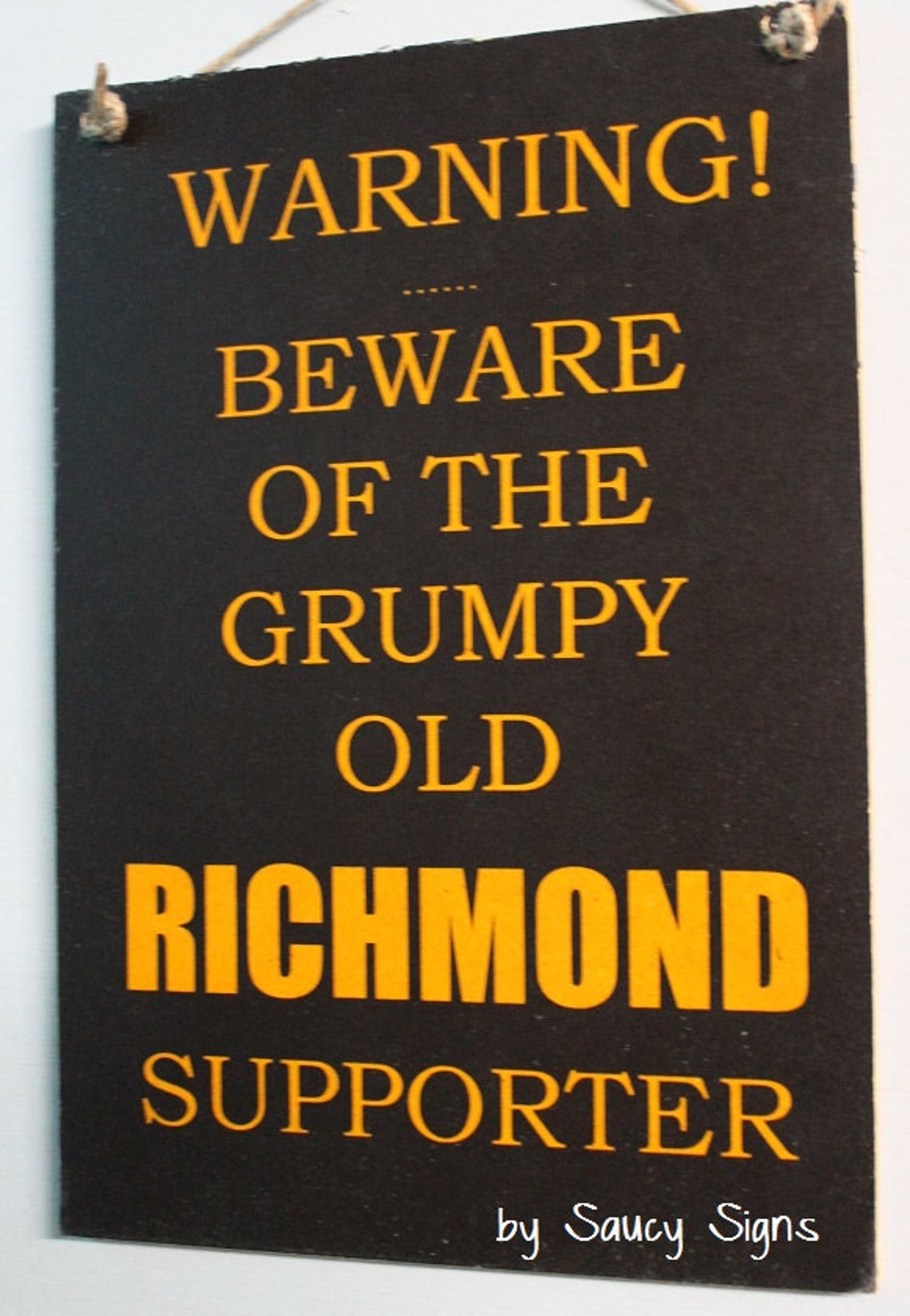 Richmond Tigers Grumpy Sign Aussie Rules Footy Football - Etsy