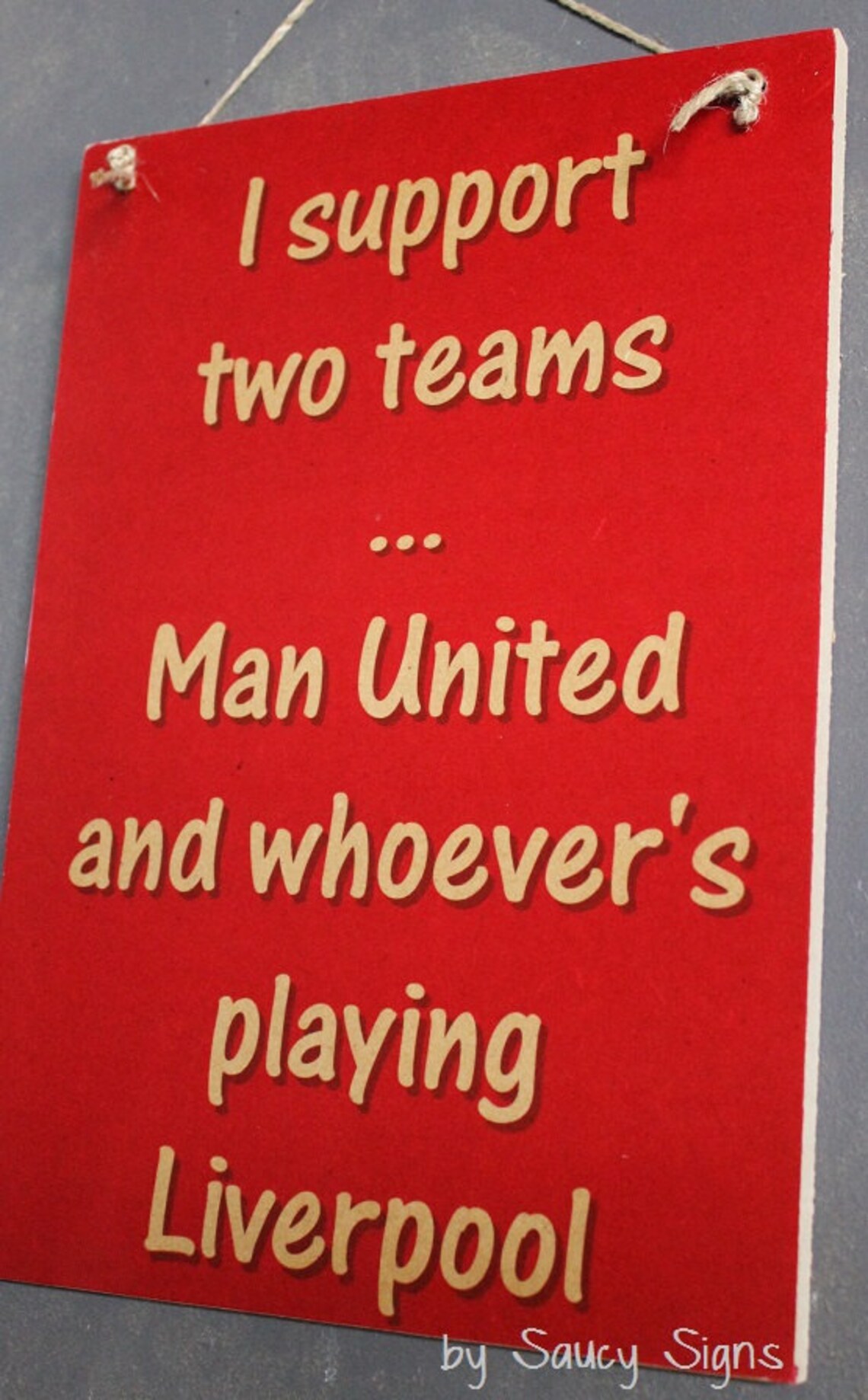 Manchester United Sign I Support Man United and - Etsy