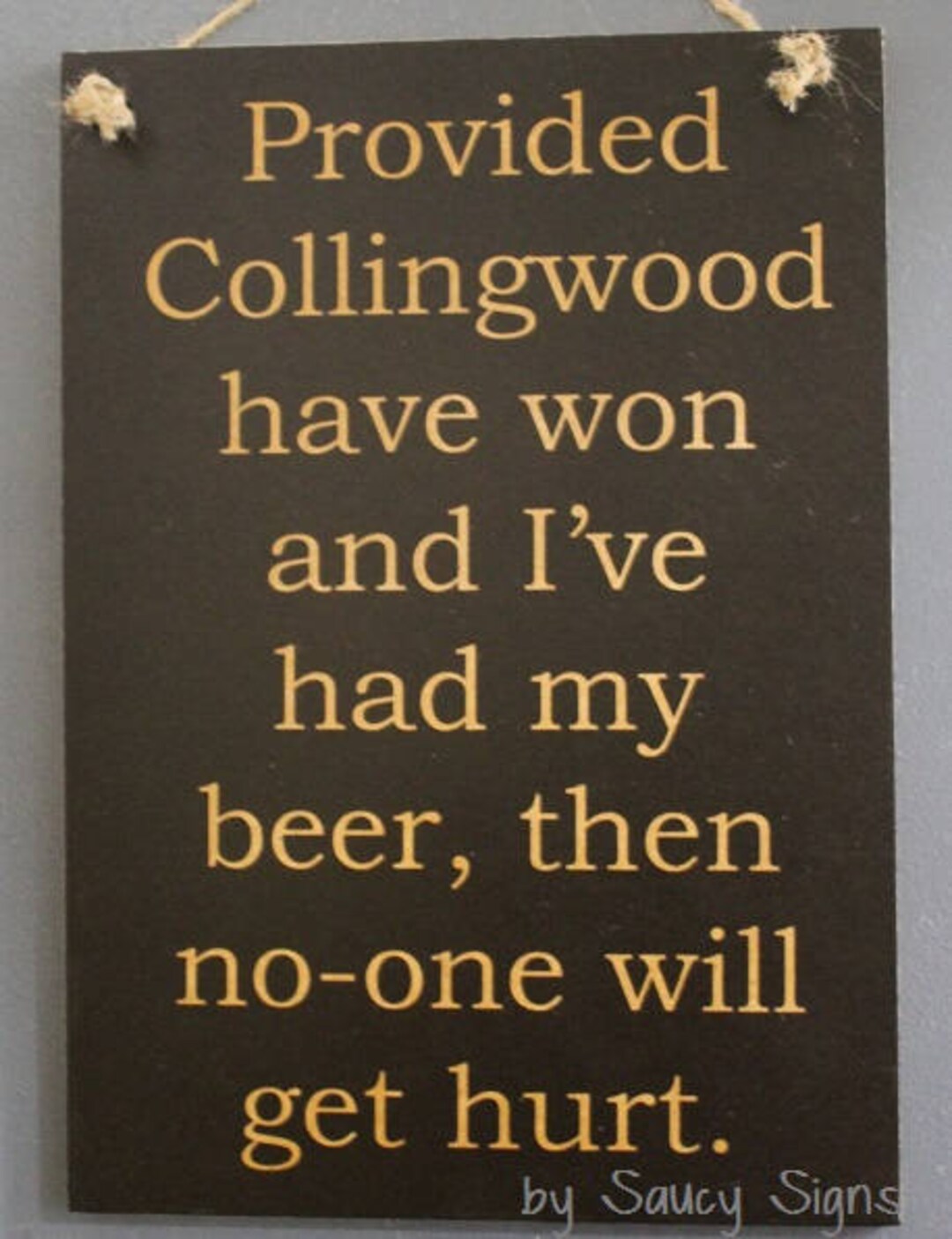 Collingwood Magpies Beer Sign Aussie Rules Footy Football Tickets ...