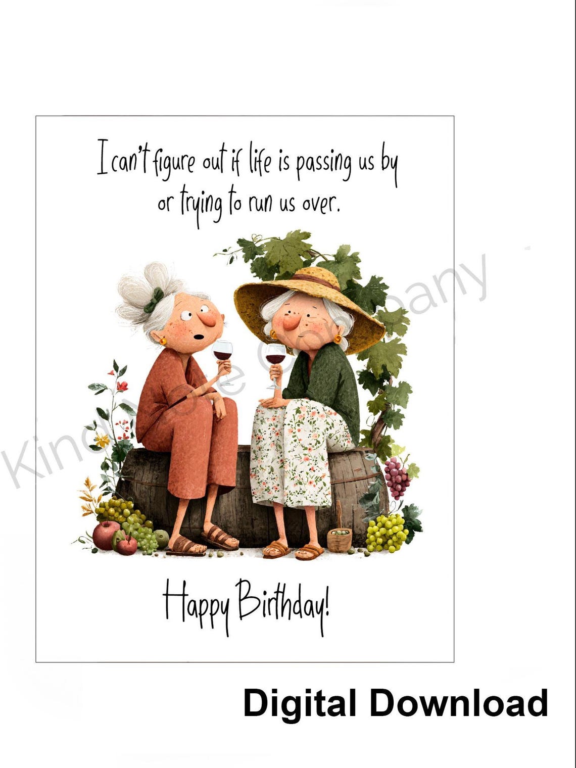 Funny Birthday Note Card: Printable DIY Design (PDF or PNG) - Etsy