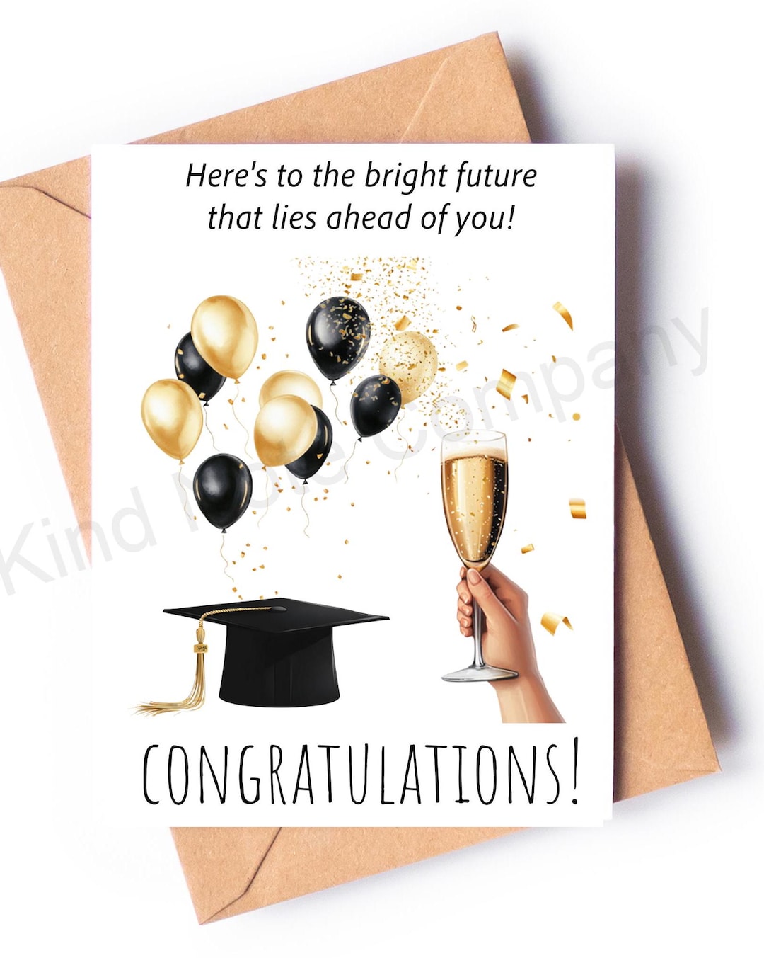 Graduation Note Card, Graduate, a Toast to Your Future, Congratulations ...