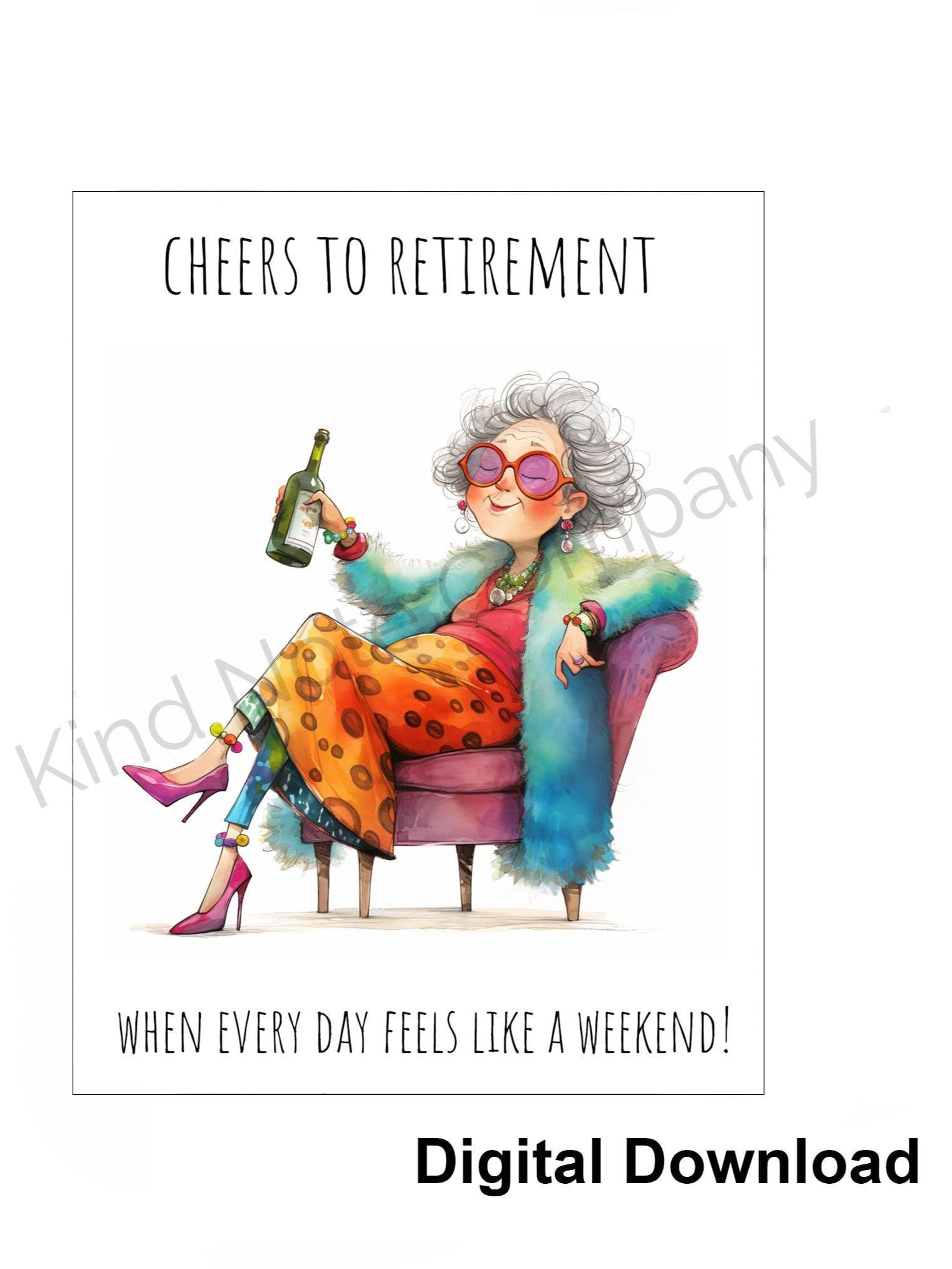 Funny Retirement Card: DIY Printable Congratulations (PDF/PNG File) - Etsy