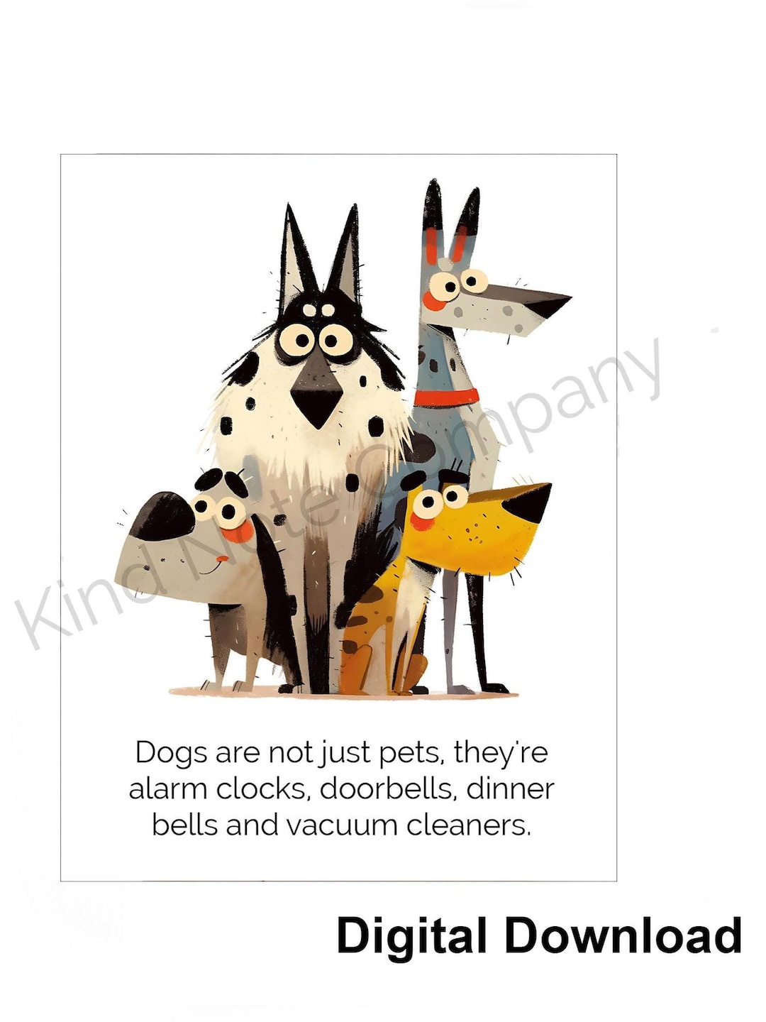 Humorous Dog Note Card: Funny Printable Stationery (PDF/PNG) - Etsy