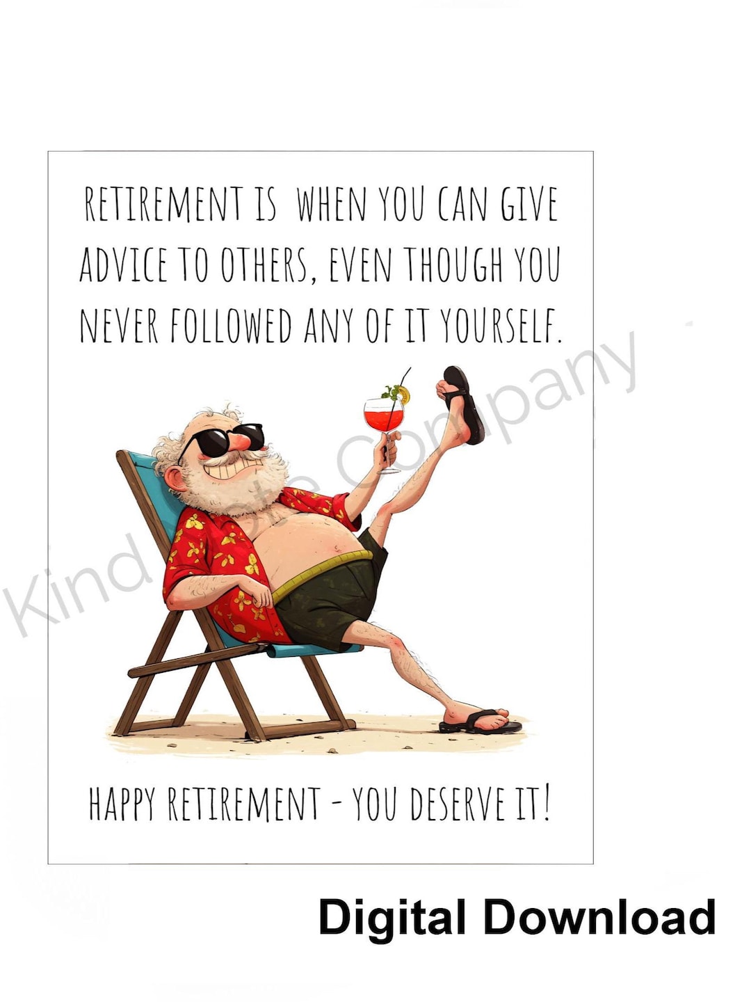 Funny Retirement Card: DIY Printable Congratulations (PDF/PNG File) - Etsy
