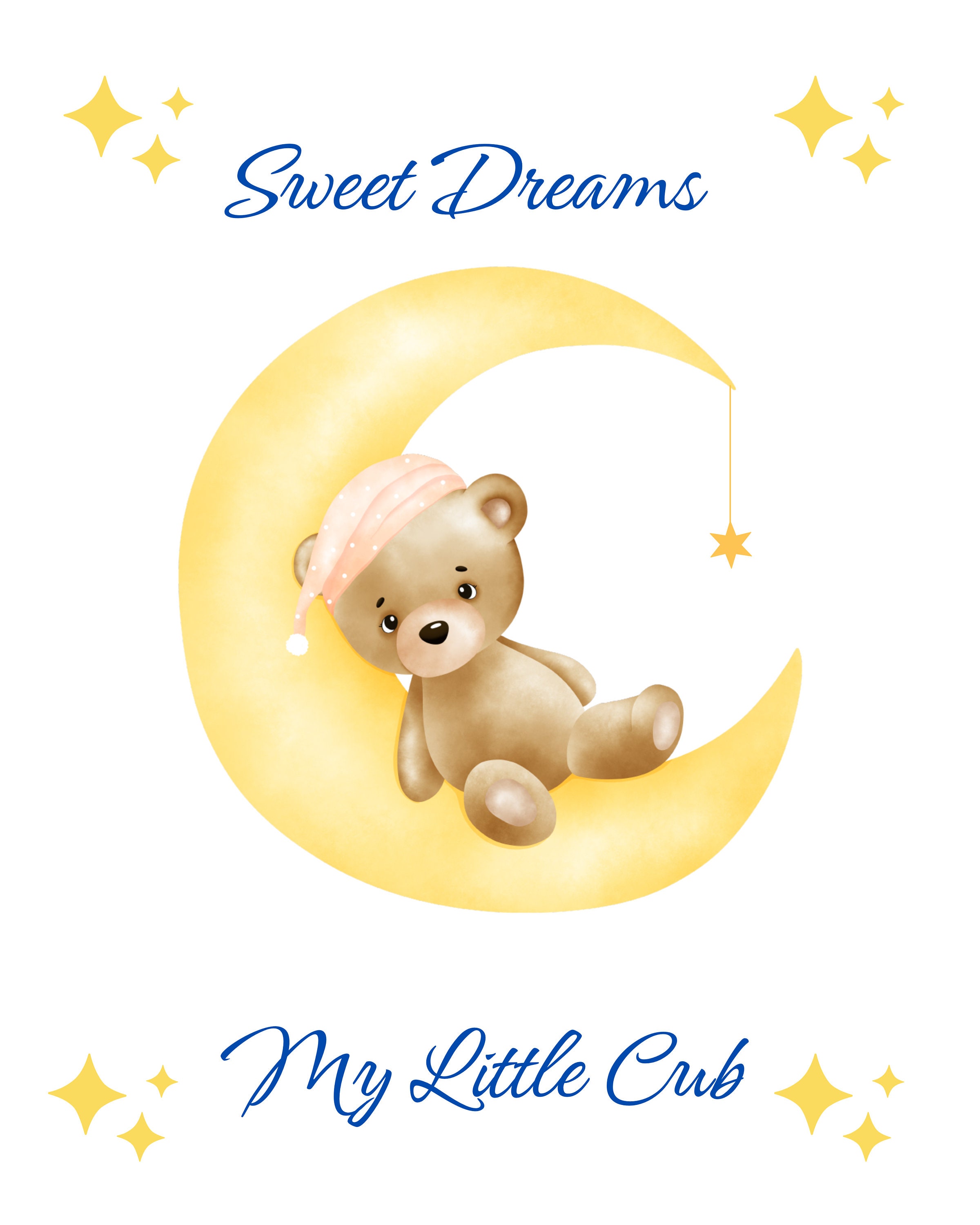 Sweet Dreams My Little Cub Art to Print 8x10 - Etsy