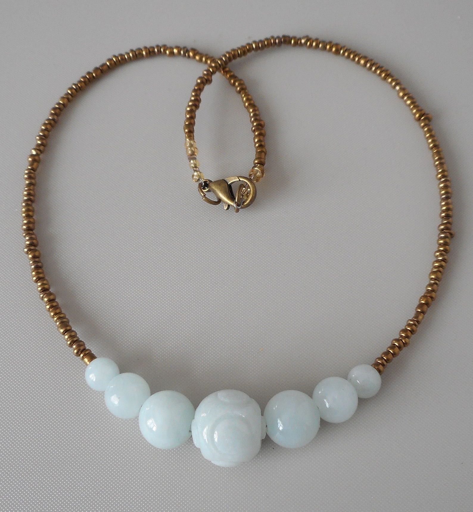 Natural Jade Choker Handmade Jade Beaded Necklace Layered - Etsy