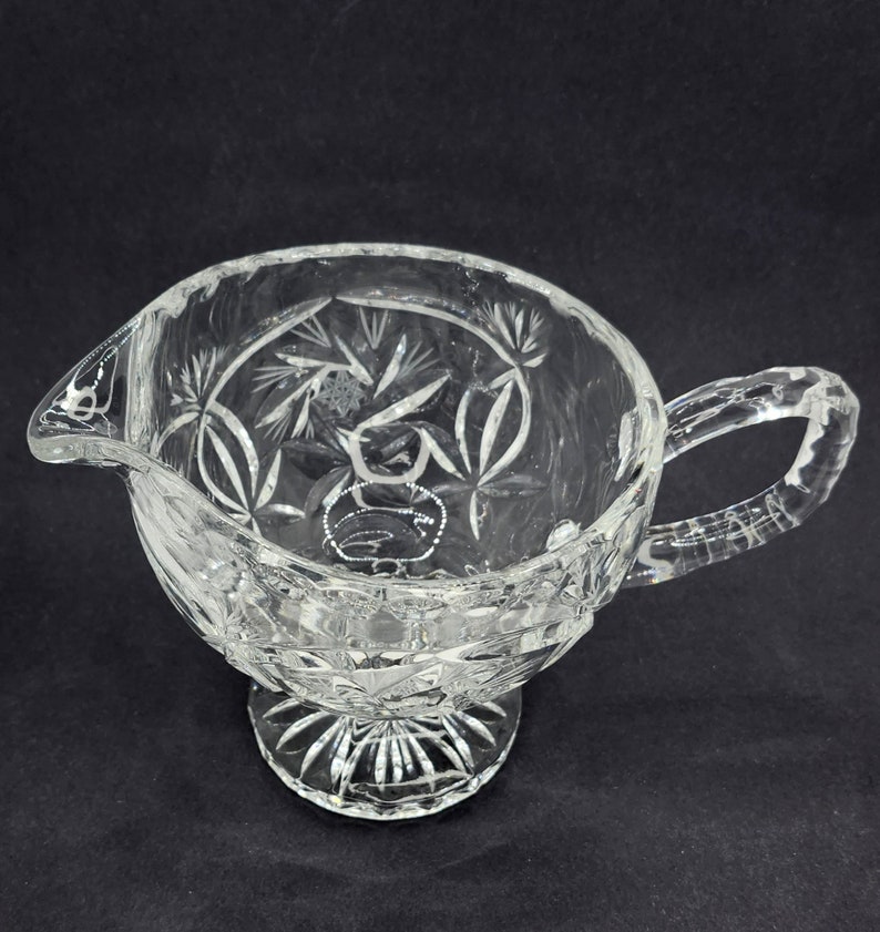Vintage Art Deco Cut Crystal Gravy Boat, Pinwheel Star Pattern - Etsy