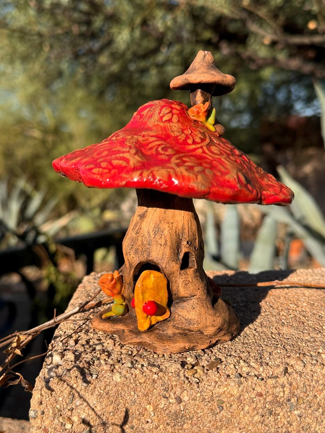 The Shroom House Whimsical Mushroom House Hand Built Pottery Home ...