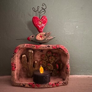 Desert Pottery Shrine Nicho Hand Built Pottery Clay Shrine Remembrance ...