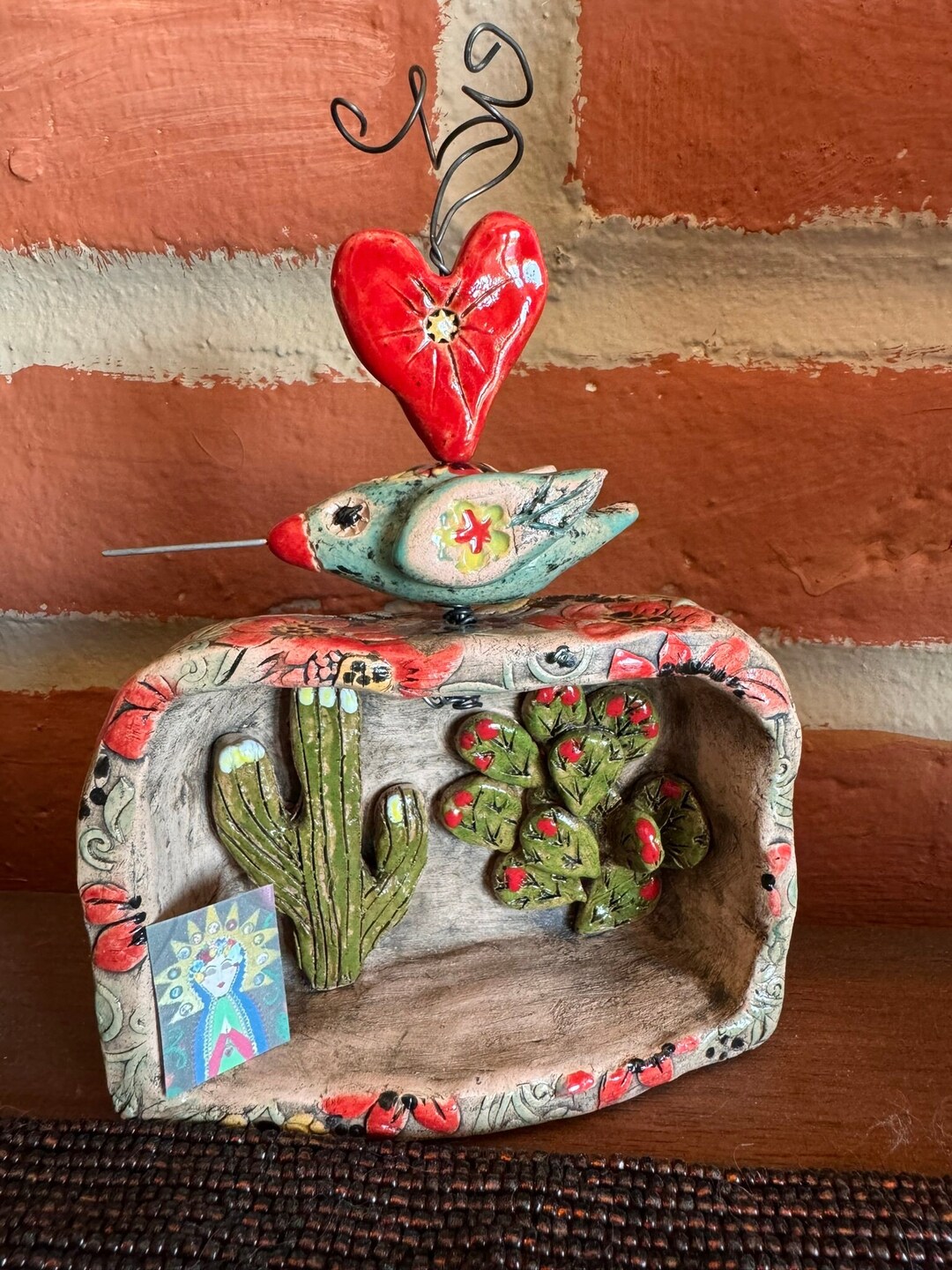 Desert Pottery Shrine *** Nicho ~ Hand Built Pottery Clay Shrine ...