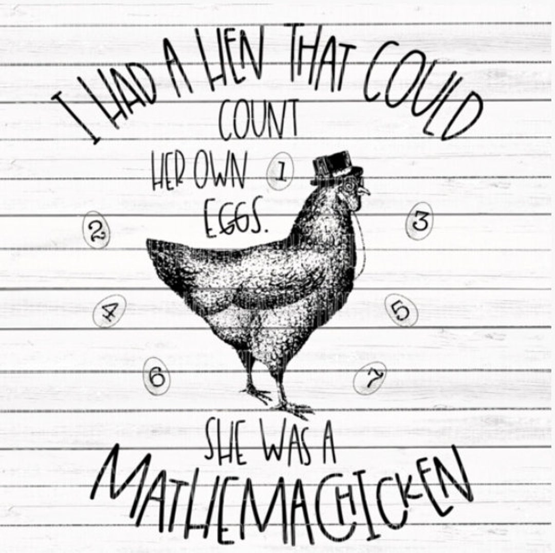 Chicken- Count Eggs- Mathemachicken - Etsy