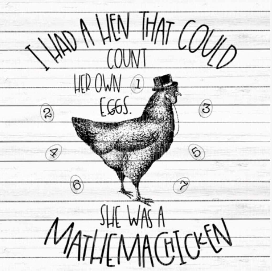 Chicken- Count Eggs- Mathemachicken - Etsy