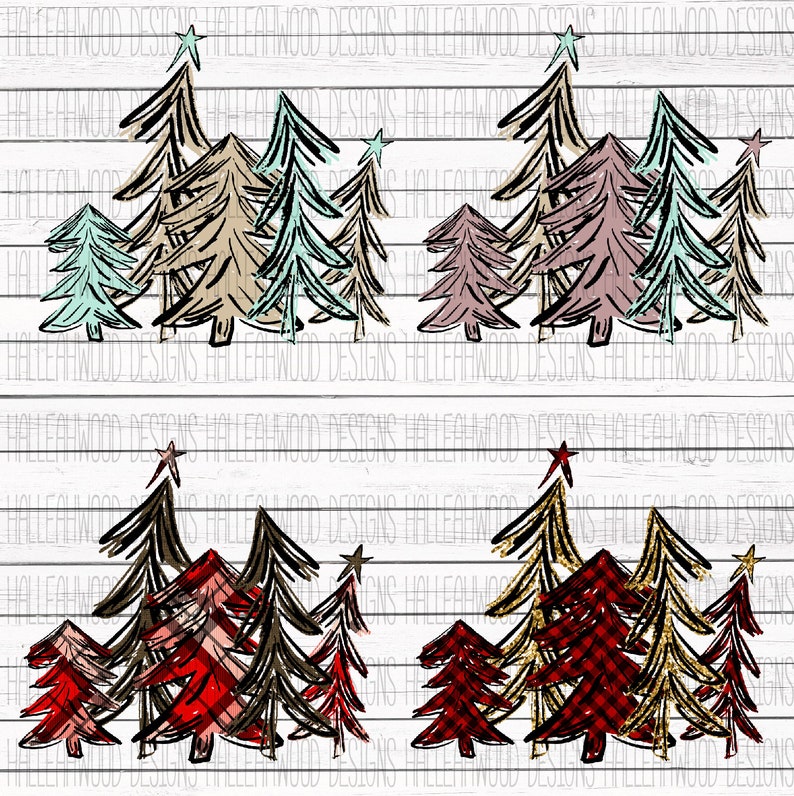 Christmas Trees Bundle Set 2 | Etsy