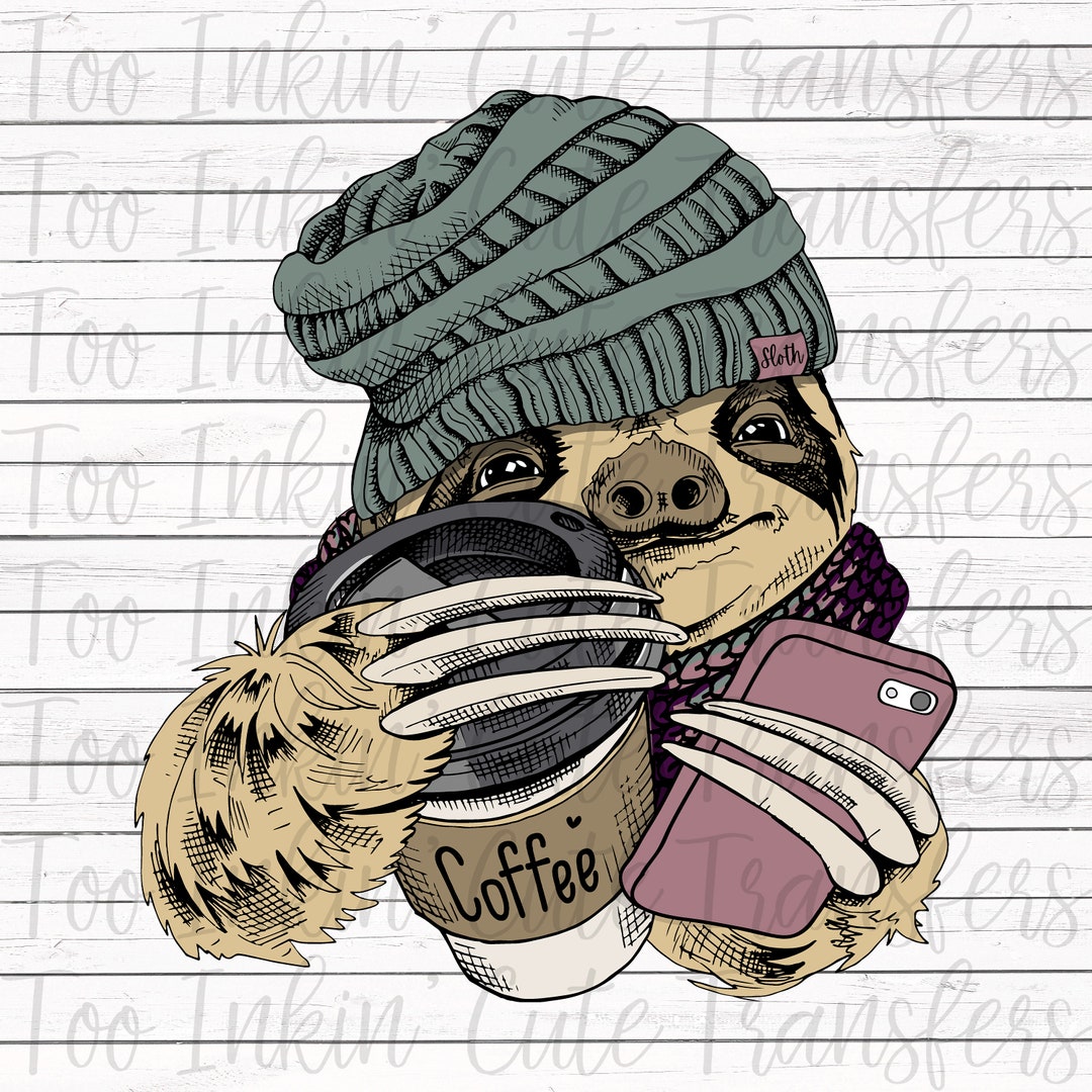 Hipster Sloth - Etsy