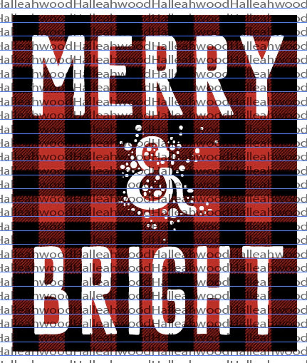 Merry and Bright Digital Design - Etsy