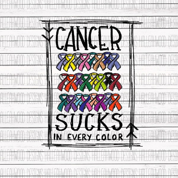 Cancer Sucks in Every Color Png - Etsy