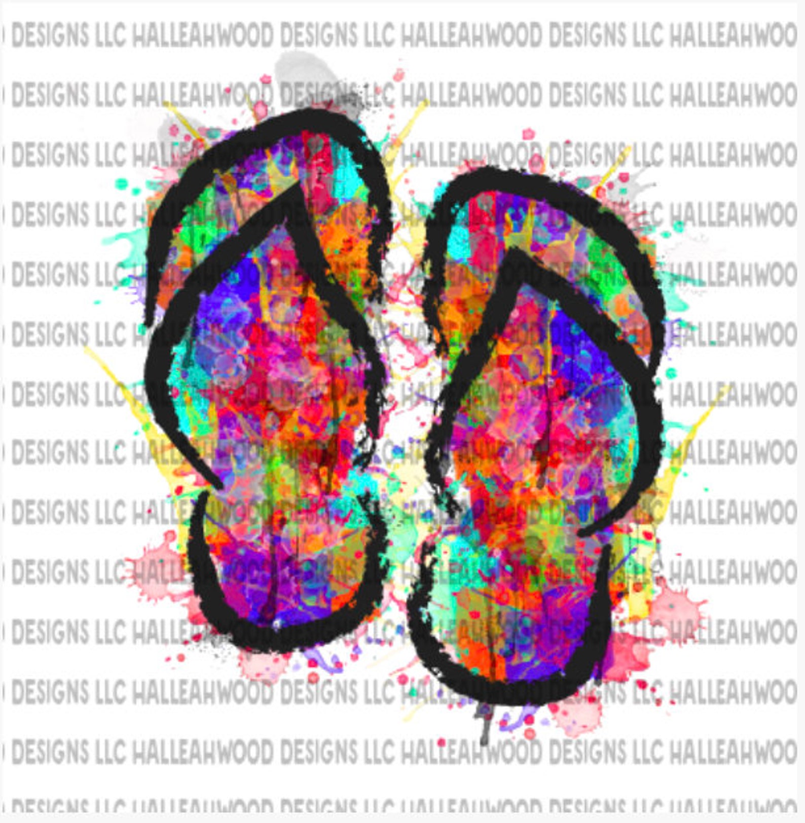 Flip Flop Paint Blobs - Etsy